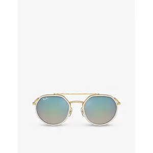 Ray-ban Round-frame Metal Sunglasses - Gold
