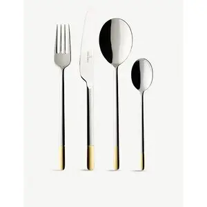 VILLEROY & BOCH Ella Gold-plated Stainless Steel Cutlery 113-piece Set - Silver And Gold