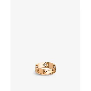 CARTIER Love 18ct Rose-gold And 0.46ct Diamond Ring - Rose Gold