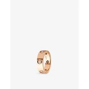 Cartier Love 18ct And 0.46ct Diamond Ring - Rose Gold
