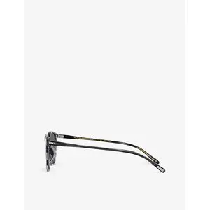 Oliver Spencer Finley Rectangular Sunglasses - Green/white