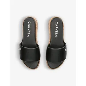 Carvela Cloud Logo-embellished Flat Leather Mules