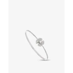 BVLGARI Fiorever Diamond White Gold Bangle - Silver