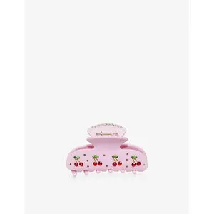 EMI JAY Sweetheart Crystal-Embellished Hair Clip Pink Cherry Pie