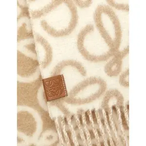 Loewe Anagram-patch Wool And Alpaca-blend Scarf