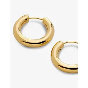 Monica Vinader Essential Click Small Hoop Earrings - Yellow Gold