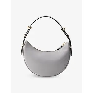 Prada Arqué Leather Shoulder Bag - Grey