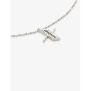 Monica Vinader X Letter Pendant Necklace - Sterling Silver
