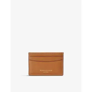ASPINAL OF LONDON Logo-embellished Leather Card Holder - Tan