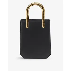BVLGARI Serpenti Leather Tote Bag - Black