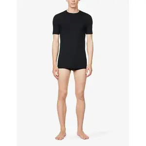 Zimmerli Pureness Crew-neck Stretch-modal T-shirt - Black