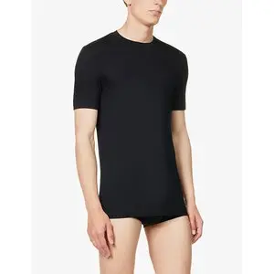 Zimmerli Pureness Crew-neck Stretch-modal T-shirt - Black