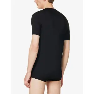 Zimmerli Pureness Crew-neck Stretch-modal T-shirt - Black