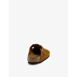 BIRKENSTOCK Logo-embossed Suede Leather Clogs - Mink