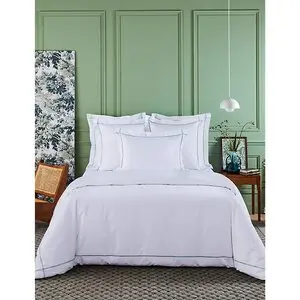 YVES DELORME Athena Cotton Oxford Pillowcase 50cm X 90cm - Veronese