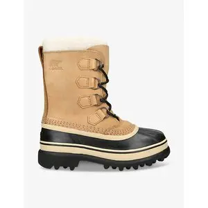 Sorel Caribou Fleece-trim Leather Snow Boots - Tan Comb