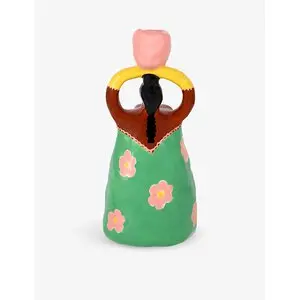LAETITIA ROUGET Nina Hand-painted Ceramic Candleholder 22cm