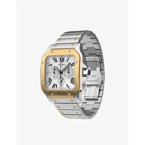 Cartier Santos De Stainless-steel Chronograph Watch