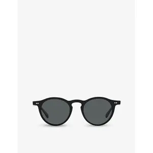 Oliver Spencer Round-frame Acetate Sunglasses - Black