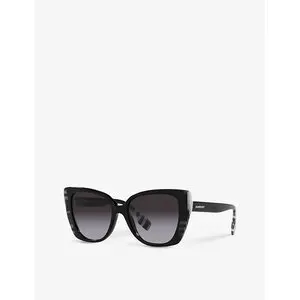 Burberry Be4393 Cat-eye Acetate Sunglasses - Black
