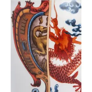 SELETTI Hybrid Adelma Bone China Porcelain Vase 32.5cm - One-color