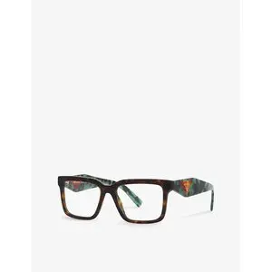 Prada Pr 10yv Rectangle-frame Acetate Eyeglasses
