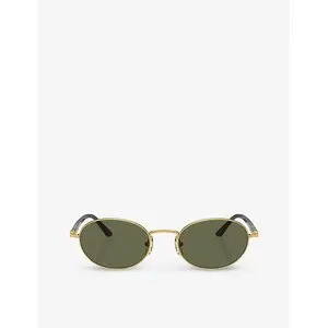 Persol Po1018s Ida Round-frame Sunglasses - Gold