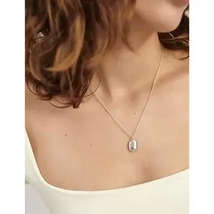 Monica Vinader Locket Pendant Necklace - Sterling Silver