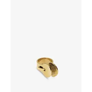 ALESSI Trama Gold-tone Stainless-steel Ring