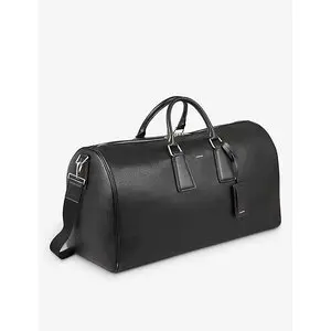 Sandro Logo-embossed Coated Canvas Weekender Bag - Noir / Gris