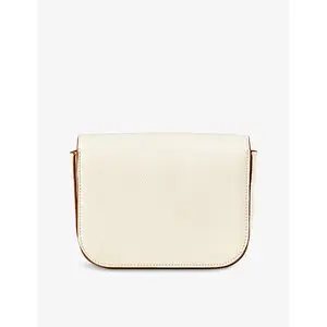 ASPINAL OF LONDON Ella Logo-print Grained-leather Cross-body Bag - Ivory