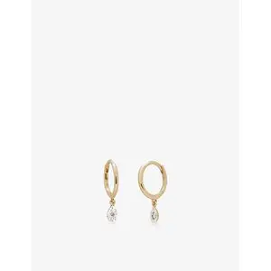 Monica Vinader Teardrop Mini Lab-grown Diamond Hoop Earrings - Yellow Gold