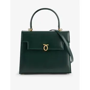 LAUNER Traviata Leather Top-handle Bag - Forest Green