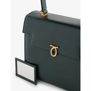 LAUNER Traviata Leather Top-handle Bag - Forest Green
