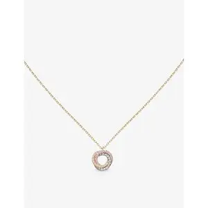 Cartier Trinity 18ct White, Rose, And Yellow- Diamond Pendant Necklace - Gold