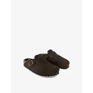 BIRKENSTOCK Boston Shearling-lined Suede Sandals