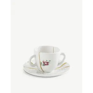 SELETTI Kintsugi N1 Porcelain Coffee Cup And Saucer - One-color