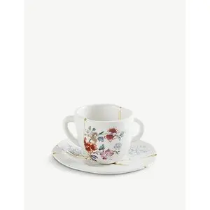 SELETTI Kintsugi N1 Porcelain Coffee Cup And Saucer