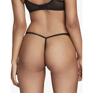 Agent Provocateur Lorna Low-rise Lace Thong Xxl - Black