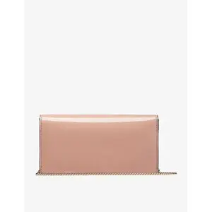 JIMMY CHOO Emmie Logo-engraved Clutch - Pink/gold