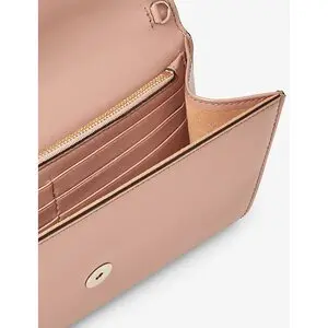 JIMMY CHOO Emmie Logo-engraved Clutch - Pink/gold