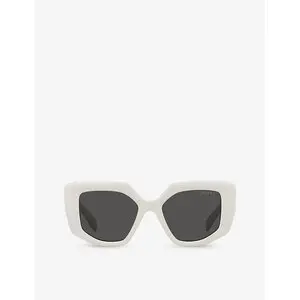 Prada White Oversized Sunglasses
