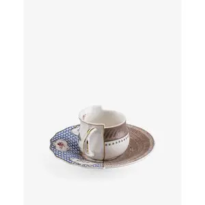 SELETTI Hybrid Djenne Porcelain Coffee Cup And Saucer