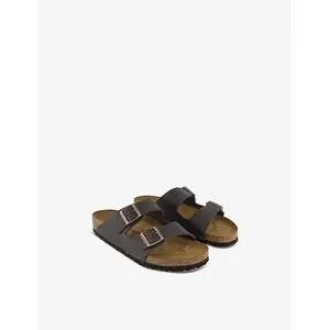 BIRKENSTOCK Arizona Double Strap Leather Sandals - Dark Brown Leather