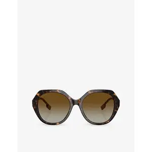Burberry Be4375 Vanessa Round-frame Sunglasses - Brown