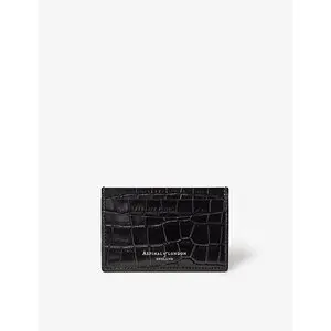 ASPINAL OF LONDON Slim Crocodile-embossed Leather Credit Card Case
