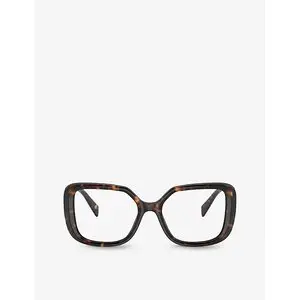 Prada Pr 10zv Square-frame Optical Glasses - Brown