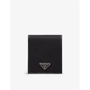 Prada Re-nylon Nylon And Leather Wallet - Black