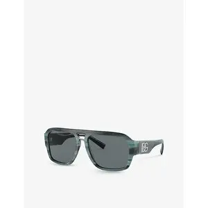 Dolce & Gabbana Pilot-frame Acetate Sunglasses