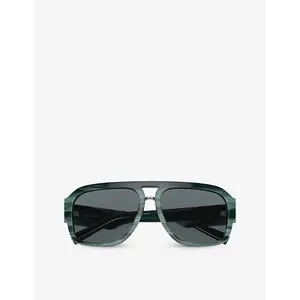 Dolce & Gabbana Pilot-frame Acetate Sunglasses